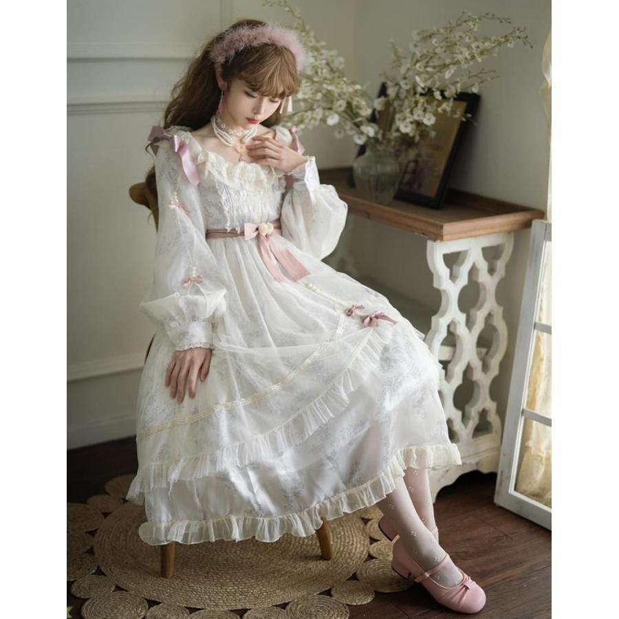 Lolita系 長袖/花嫁ワンピース/ワンピース jsk 日常 写真 舞台 変装/ロリータ トップス 萌え レディース ゴスロリ ロリータファッション : YARDストア - 通販 ...