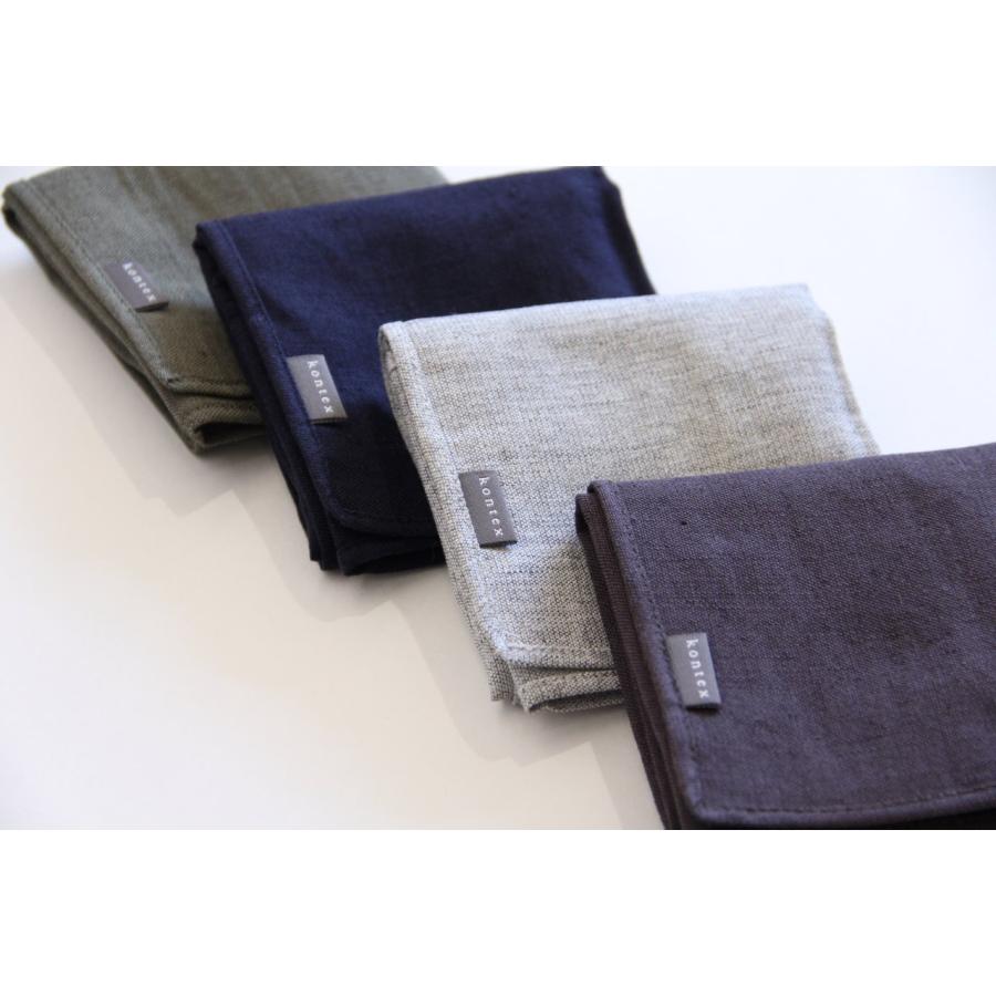 kontex MOKU LINEN HANDKERCHIEF モクリネン ハンカチ イエロー コンテックス 32cm×32cm 麻混 柔らか 薄手 速乾 黄 オールシーズン プレゼント ...