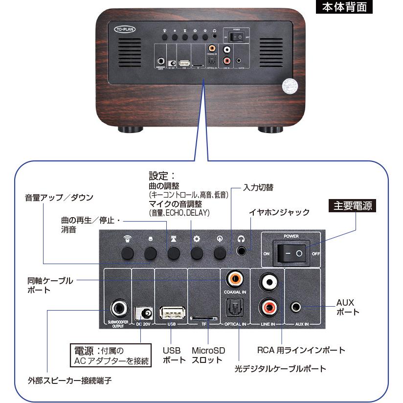 サウンドプロ MAX TKMI-008 アンプ内蔵 カラオケスピーカー 家庭用 カラオケ テレビ 自宅 ワイヤレス Bluetooth 家庭用カラオケ : やさしさONLINE - 通販 ...