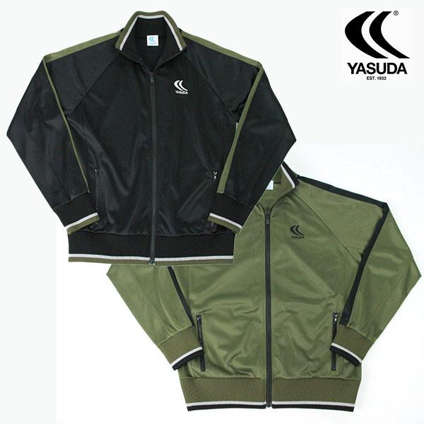 YASUDA ヤスダ ジャージ トラックジャケット メンズ レトロ 復刻 ヴィンテージ風 上 古着風 スポーツ サッカー ウェア カーキ 紺 ...