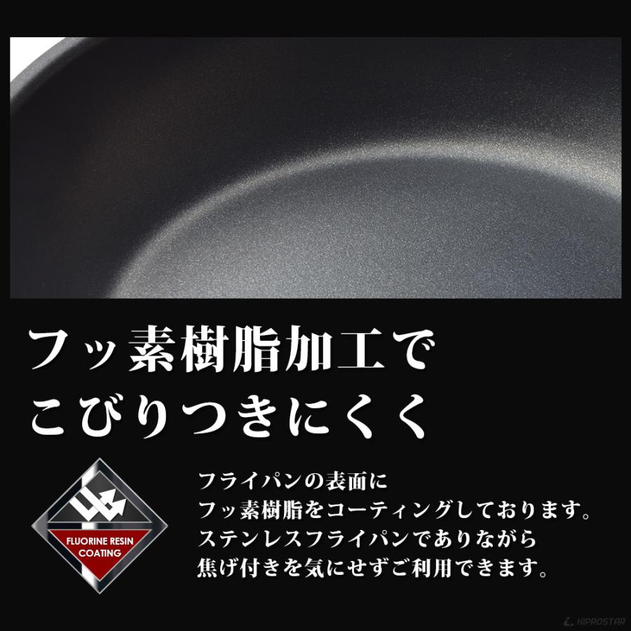 KIPROSTAR 業務用 コニカルパン24cm(表面フッ素樹脂コーティング加工) IHCO-T24 フライパン 深型 IH対応 IH/直火両 ...