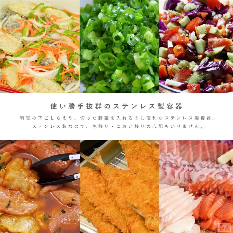 蓋付き ステンレスバット深型 大 3500ml 保存容器 ストッカー :20001518:厨房用品 安吉 - 通販 - Yahoo!ショッピング