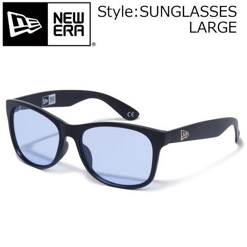 NEW ERA [ニューエラ] サングラス スクエアラージレンズ マットブラックフレーム ライトブルーレンズ 12325626 : ヤトゴルフ ...