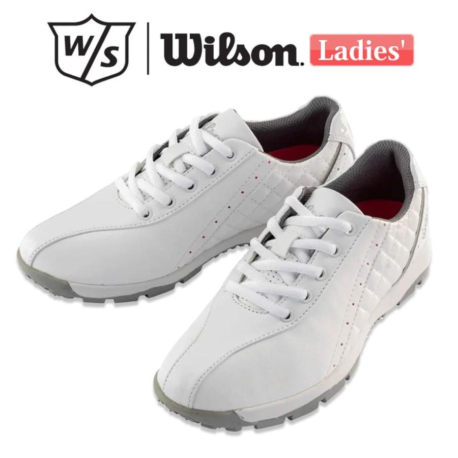 Wilson Staff 【あすつく対応】ウイルソンベア スパイクレスシューズ レディース WBSL-2390 ホワイト 3E相当 ゴルフ ...