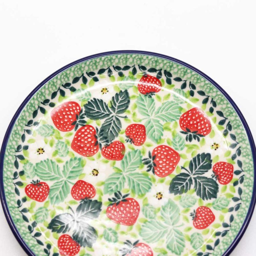 Ceramika Artystyzna 【正規取扱店】ポーリッシュポタリー ツェラミカ 16cm プレート U3-5151-261 北欧 ポーランド CERAMIKA セラミカ いちご イチゴ ...