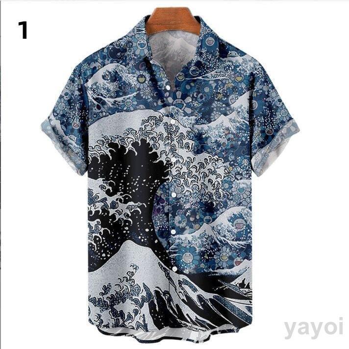 アロハシャツ メンズ トップス 半袖シャツ 開襟シャツ オープンカラーシャツ カジュアルシャツ 花柄 リゾート : yourchoice ...