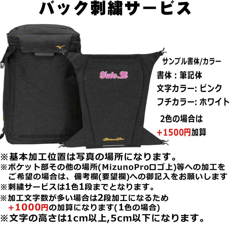 Mizuno Pro 刺繍加工サービス ミズノプロ 野球 バックパック 1FJDB000 約46L 2024年モデル ybc : Sports Shop YBC - 通販 - Yahoo!ショッピング