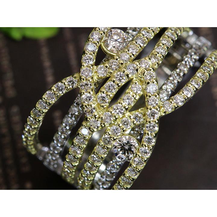 ダイヤモンド1.16ct K18WG/K18(18金)二重奏の立体感・リング ダイヤモンド1.16ct K18WG/K18(18金)二重奏の立体感・リング