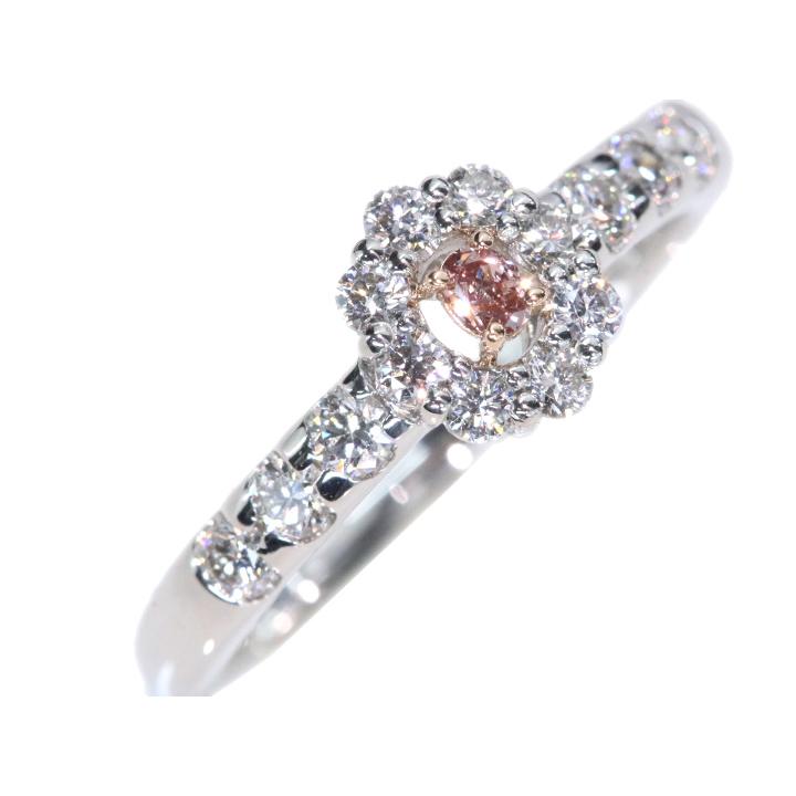 ピンクダイヤモンド 0.056ct FANCY INTENSE PURPLISH PINK SI1 ダイヤモンド 0.43ct PT900/K18PG リング・指輪 1点もの : 拘り ...