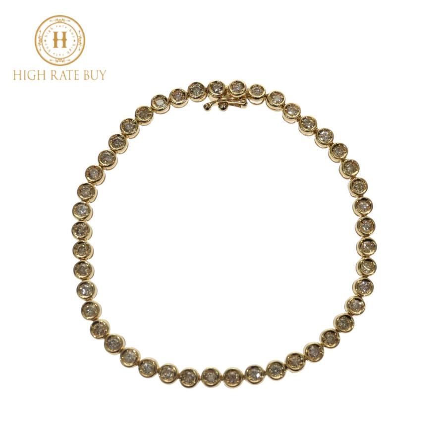 【未使用品】テニスブレスレット K18 750 イエローゴールド ダイヤモンド 2.00ct 2.0ct 2ct 45石 メンズ レディース ダイヤモンドブレス : ハイレートバイヤフー店 ...