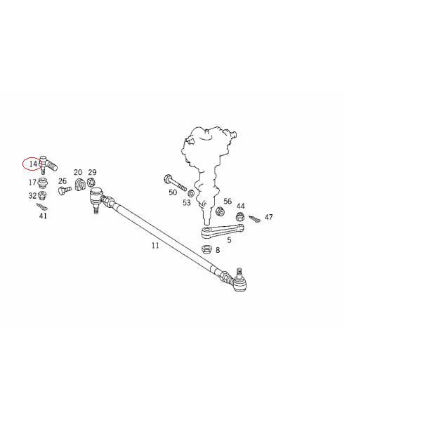 Mercedes-Benz 【febi bilstein】 ドラッグリンクエンド(右ネジ) [Benz,ベンツ,Gクラス,W463 ...