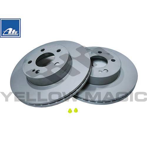 Mercedes-Benz 【ATE】 フロントブレーキディスク左右セット [Benz,ベンツ,Cクラス,W205 / 0004212412 ...