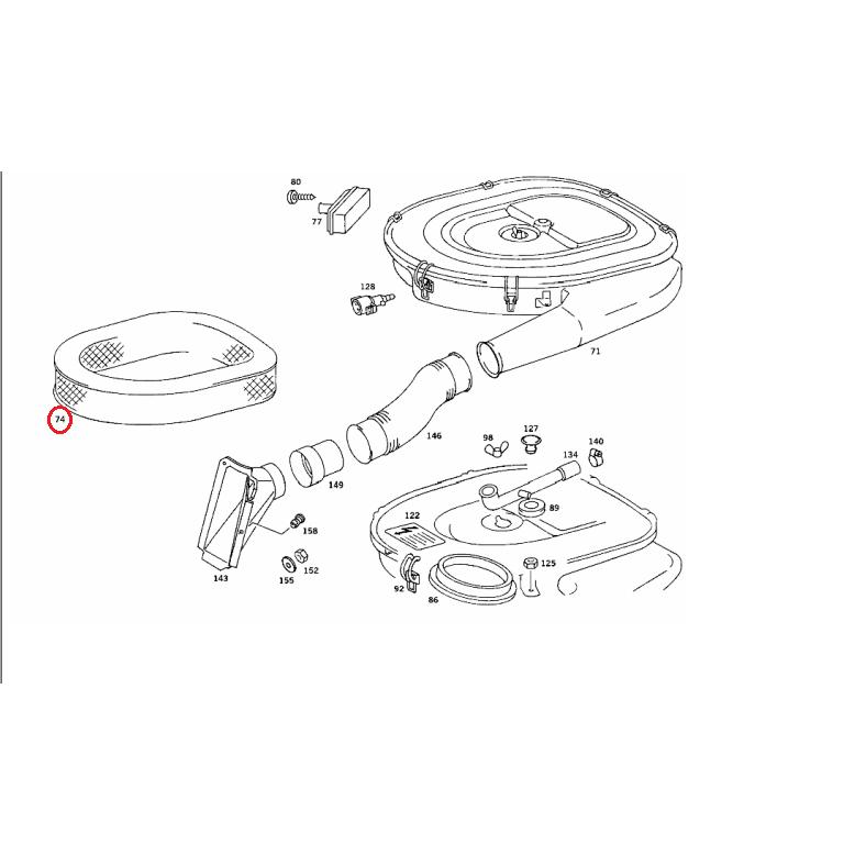 Mercedes-Benz（メルセデス・ベンツ） 【febi bilstein】 エアーエレメント [Benz,ベンツ,Sクラス,R107 ...