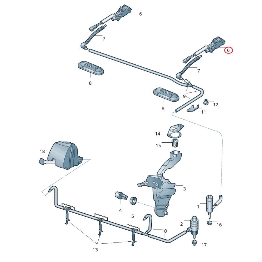 フォルクスワーゲン 【BBR】 ウォッシャーノズル [VW,フォルクスワーゲン / 6E0955985B,6E0955985A,002-80-13144] : YELLOW MAGIC ...