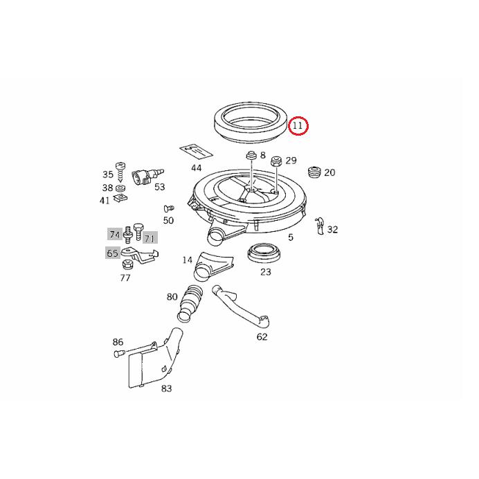 Mercedes-Benz 【febi bilstein】 エアエレメント [Benz,ベンツ,Eクラス,W124 / 0030945804 ...