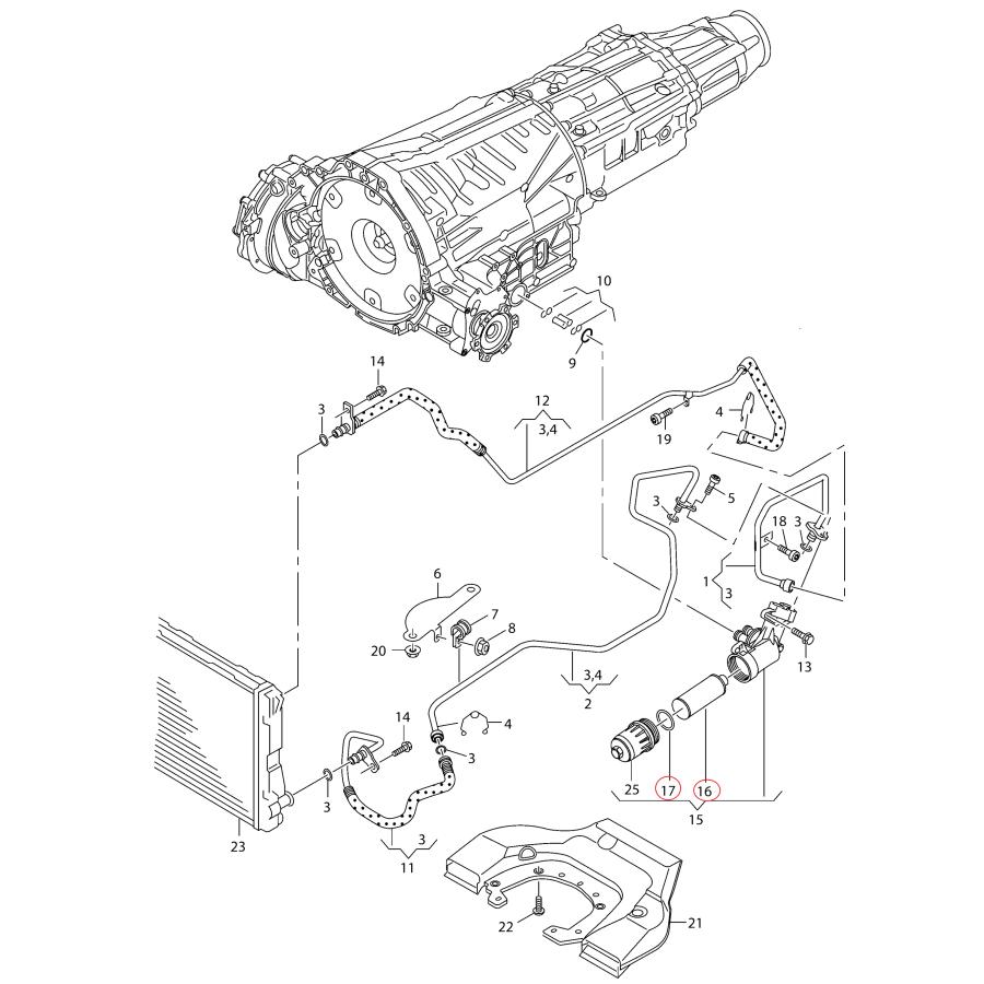 【Febi bilstein】 DSGオイルフィルター(Oリング付) [AUDI,アウディ,A5 / 0B5325330A ...