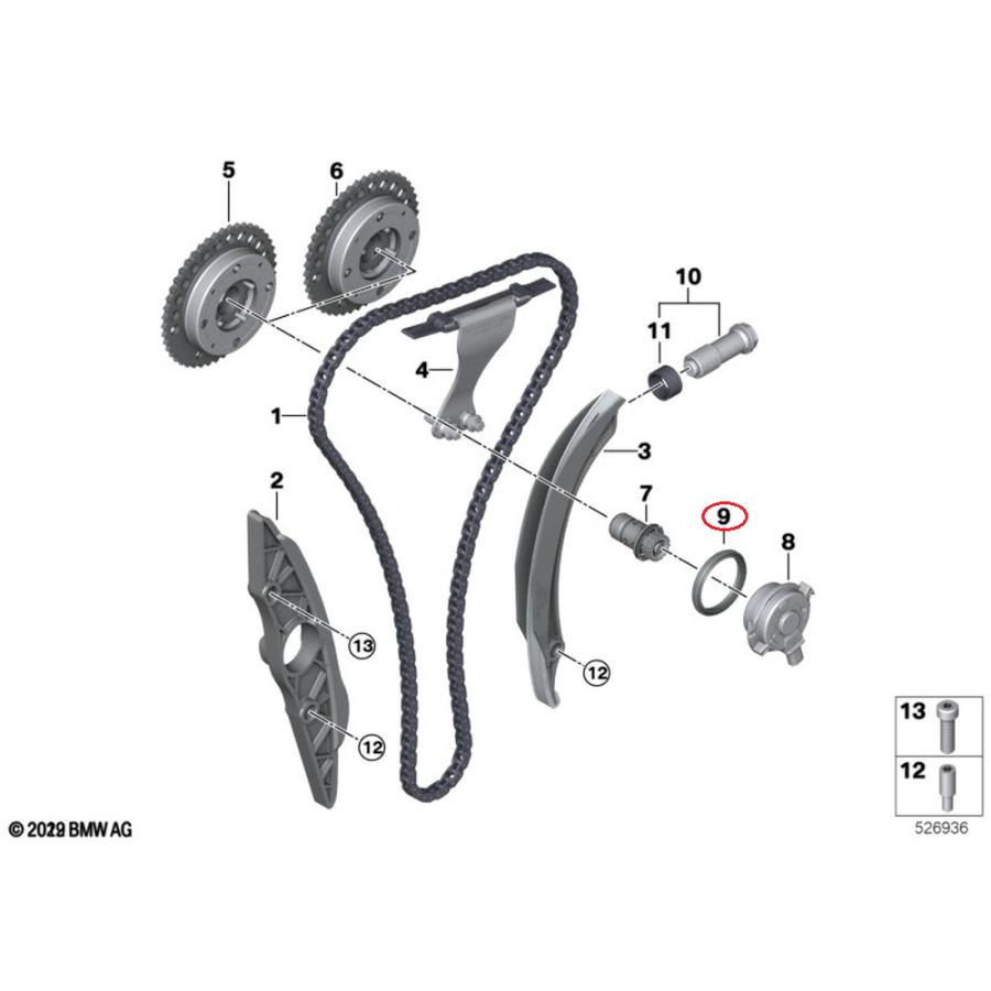 BMW 【elring】 Oリング(ソレノイドセントラルバルブ) [BMW,1シリーズ,F20,F21 / 11365A65AB5,B13 ...