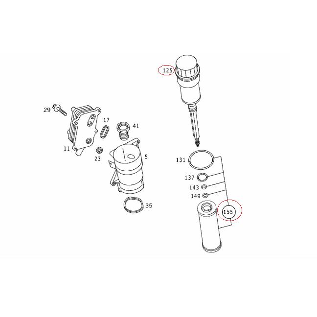 Mercedes-Benz 【BBR】 オイルフィルターキャップ(フィルター・Oリング付) [Benz,ベンツ,Eクラス,W210 ...