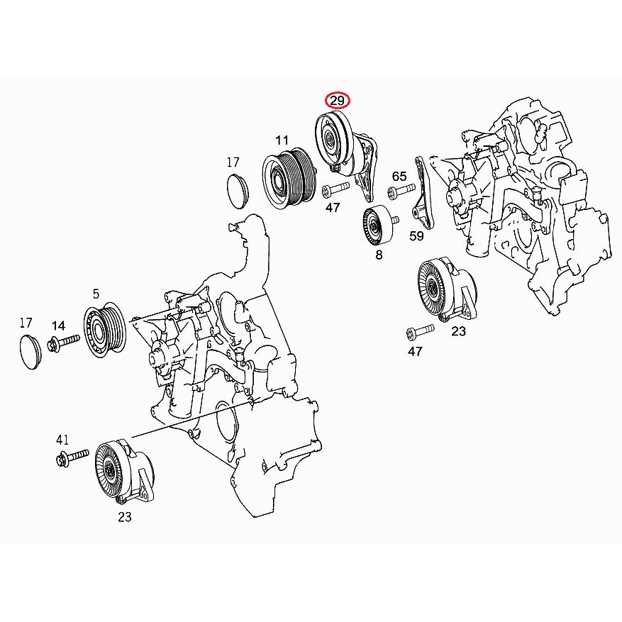 【Febi bilstein】 ドライブベルトテンショナー [Benz,ベンツ,Eクラス,W211 / 1132000170 ...