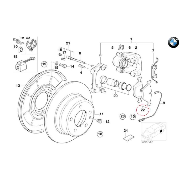 BMW 【febi bilstein】 リアブレーキパッド [BMW,5シリーズ,E28 / 34211157925,34211157926 ...