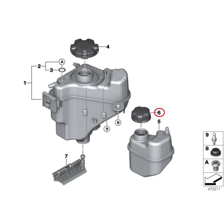 BMW 【febi bilstein】 ラジエーターキャップ [BMW,7シリーズ,F04 / 17135A1BD89,17117639024 ...