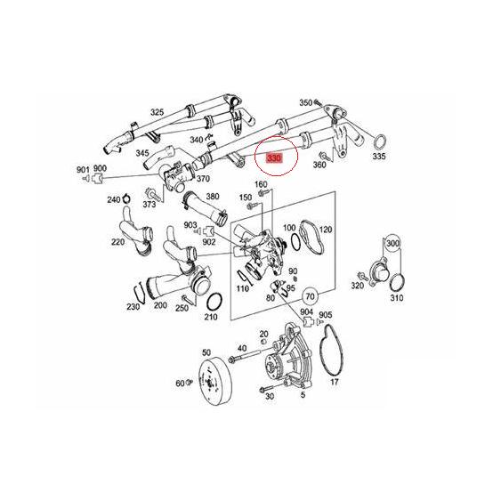 【febi bilstein】 クーラントフィードパイプ [Benz,ベンツ,SLKクラス,R172 / 2712002452,171422 ...