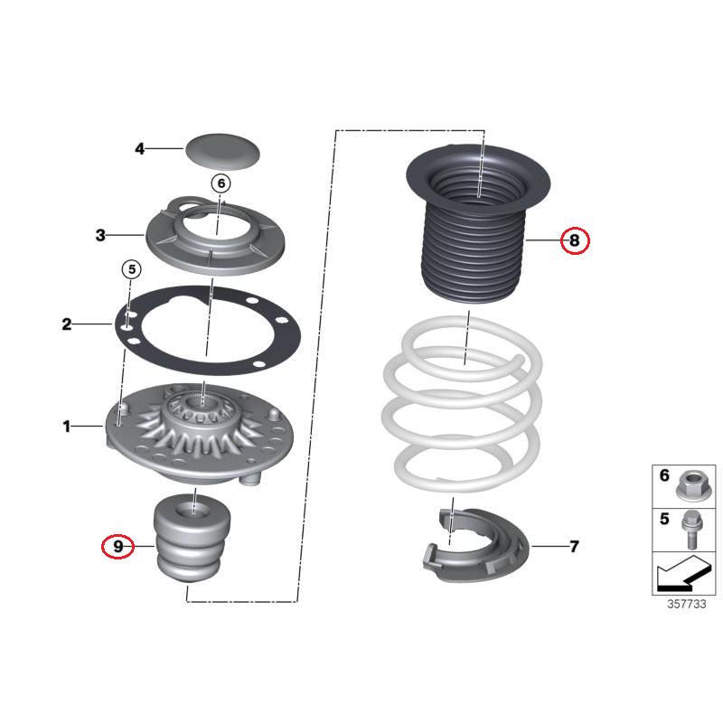 MINI 【febi bilstein】 フロントバンプラバー左右セット(ダストカバー付) [MINI,ミニ,F56 ...
