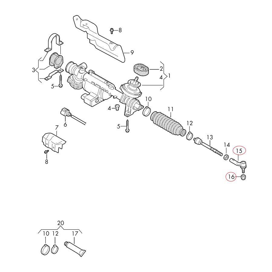 フォルクスワーゲン 【Febi bilstein】 タイロットエンド(右) [VW,フォルクスワーゲン,BEETLE,ビートル ...
