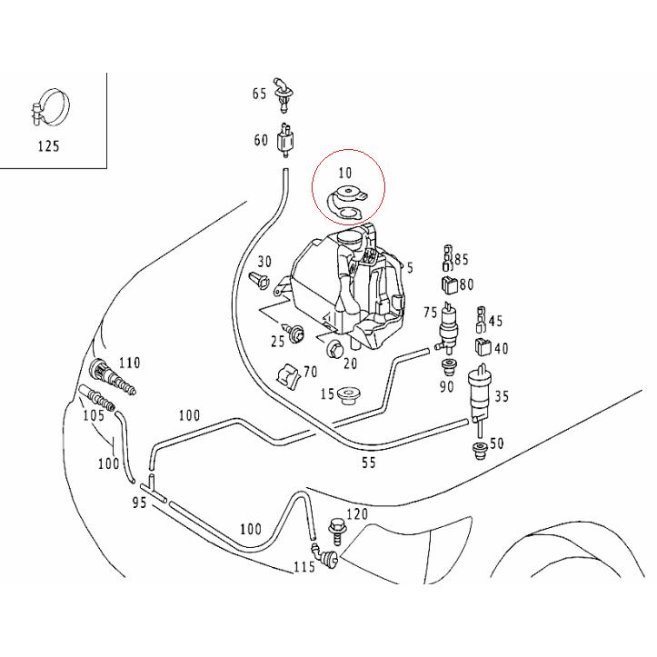 Mercedes-Benz 【BBR】 ウォッシャータンクキャップ [Benz,ベンツ,Gクラス,W463 / 2028609369 ...