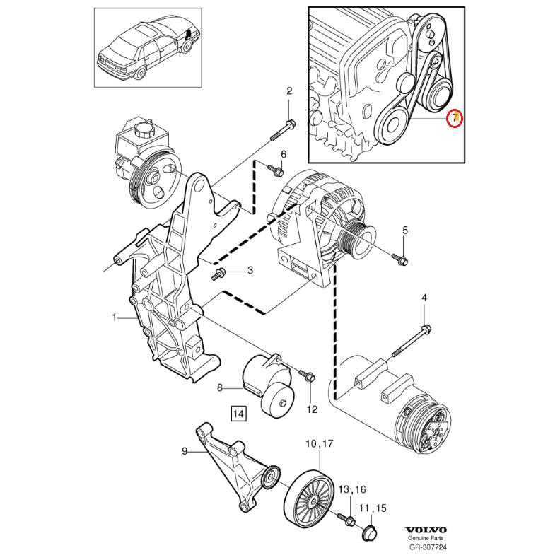 ボルボ 【CONTITECH】 V-ベルト 6DPK1841mm [VOLVO,ボルボ,S80 / 30731808,9471981 ...