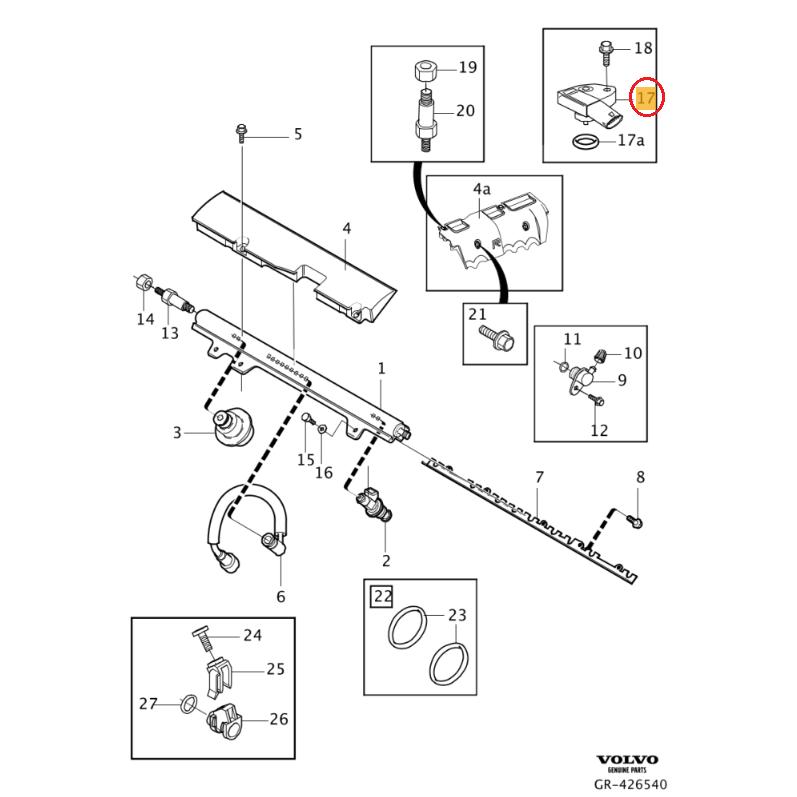 ボルボ 【BOSCH】 フューエルプレッシャーセンサー(Oリング付) [VOLVO,ボルボ,XC70 / 31272730,30756097 ...