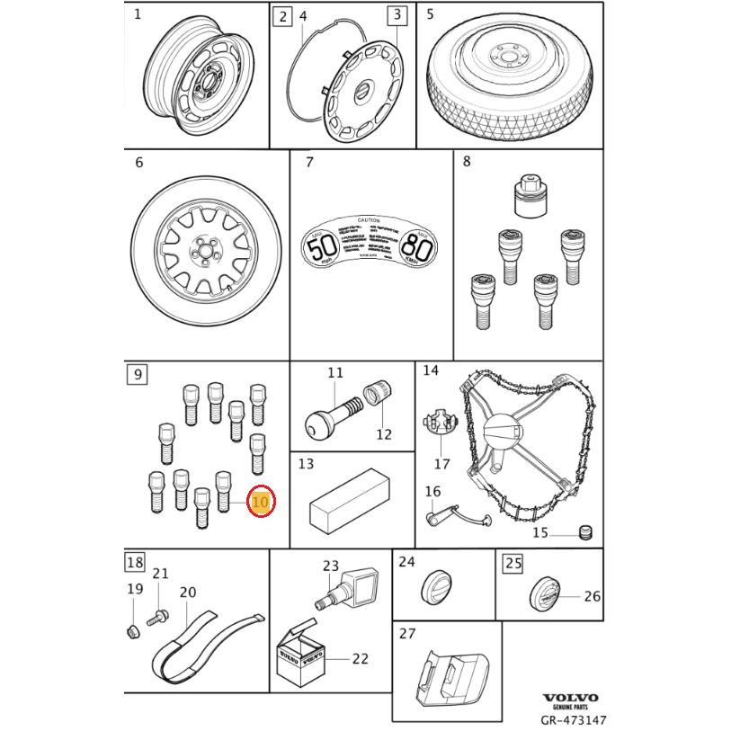 ボルボ 【febi bilstein】 ホイールボルト [VOLVO,ボルボ,V70 / 31362432,31373474,21508] : YELLOW MAGIC - 通販 ...