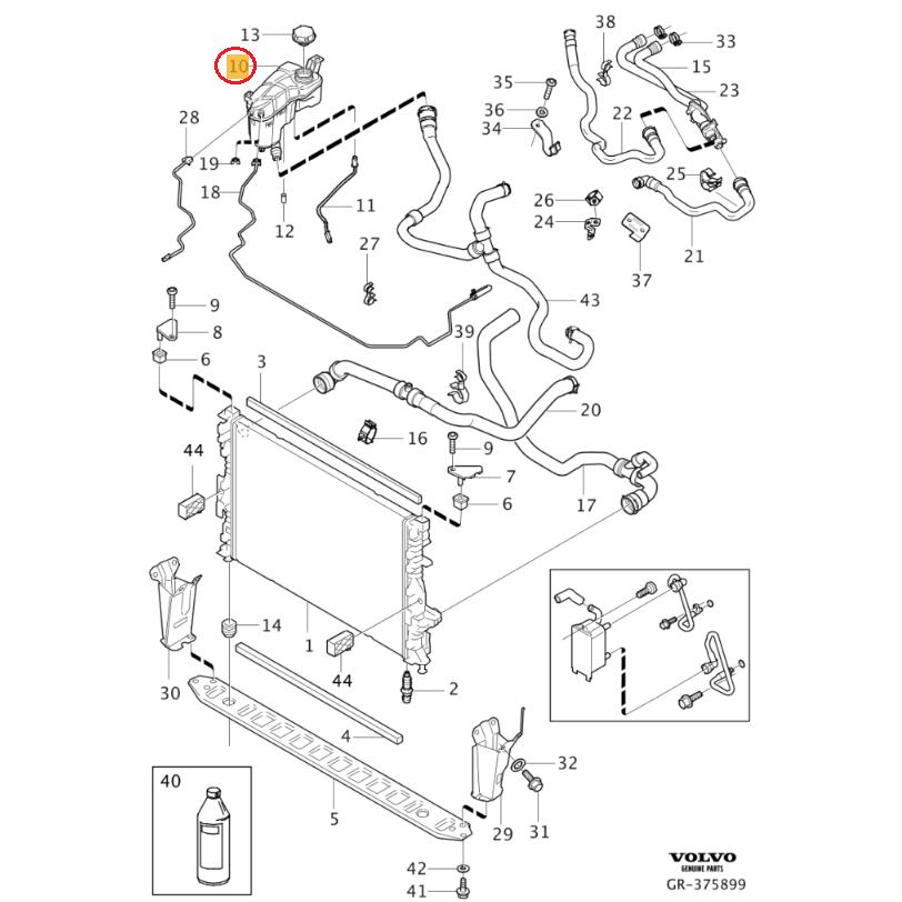 ボルボ 【febi bilstein】 ラジエーターサブタンク [VOLVO,ボルボ,S60 / 31439508,31338195 ...