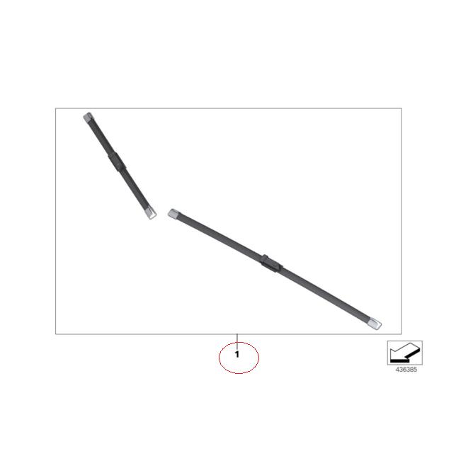 【BOSCH】 フロントエアロワイパーブレードセット(右ハンドル用) [BMW,4シリーズ,F32 / 61612458016 ...