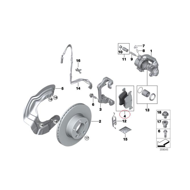 BMW 【febi bilstein】 フロントブレーキパッド [BMW,3シリーズ,E93 / 34116780711 ...