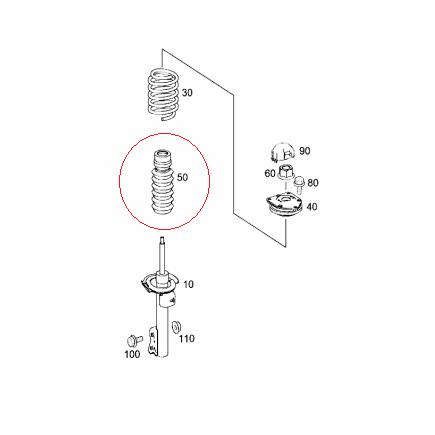 Mercedes-Benz（メルセデス・ベンツ） 【febi bilstein】フロントバンプラバー(ブッシュのみ) [Benz,ベンツ,B ...