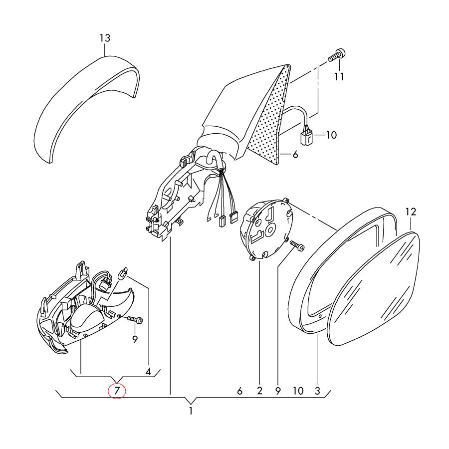 フォルクスワーゲン（Volkswagen） 【VAN WEZEL】 ドアミラーウィンカー右 [VW,フォルクスワーゲン,SHARAN,シャラン ...