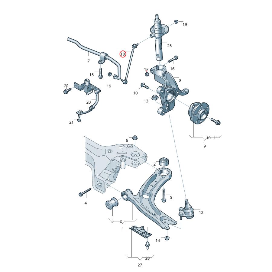 フォルクスワーゲン 【febi bilstein】 フロントスタビライザーリンクロッド [VW,フォルクスワーゲン,SHARAN,シャラン ...