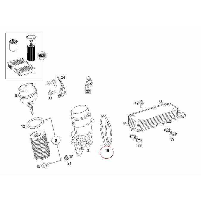 Mercedes-Benz 【elring】 オイルフィルターハウジングガスケット [Benz,ベンツ,Gクラス,W463 ...