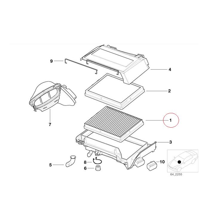 BMW 【COOLXPERT】 A/Cチャコールフィルターセット [BMW,5シリーズ,E39 / 64312207985 ...