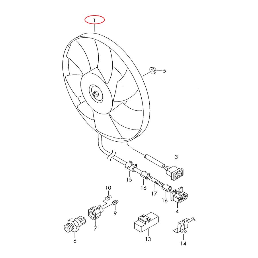 フォルクスワーゲン 【febi bilstein】 ラジエーターファン [VW,フォルクスワーゲン,POLO,ポロ / 6R0959455E ...