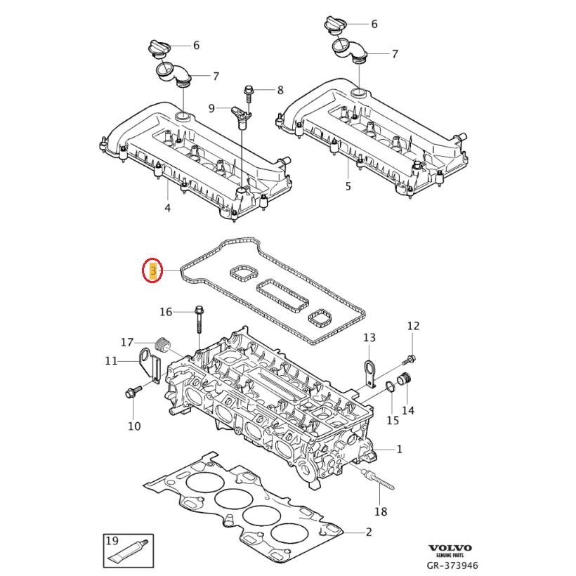 ボルボ 【BLUE PRINT】 ヘッドカバーガスケット [VOLVO,ボルボ,V50 / 8694684,ADM56724 ...