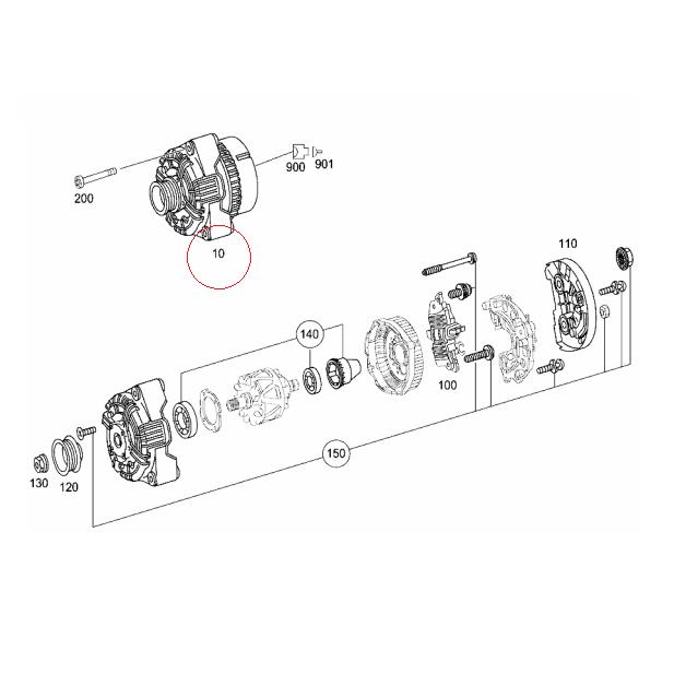 【BOSCH】 オルタネーター [Benz,ベンツ,CLKクラス,C209,A209 / 013154820280,0131548202 ...