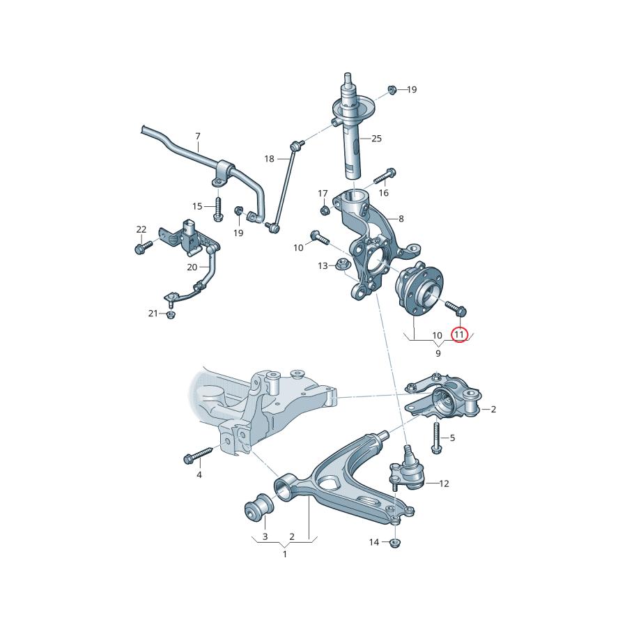 Audi 【Febi bilstein】 ドライブシャフトセンターボルト [AUDI,アウディ,A1 / WHT005437A ...