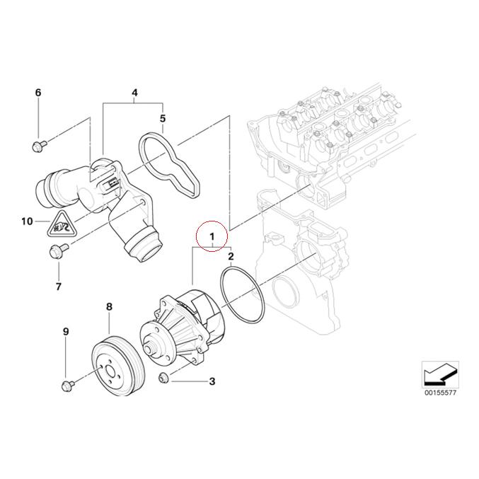 BMW 【Saleri SIL】 ウォーターポンプ [インペラー: 強化プラスチック] [BMW,3シリーズ,E36 ...