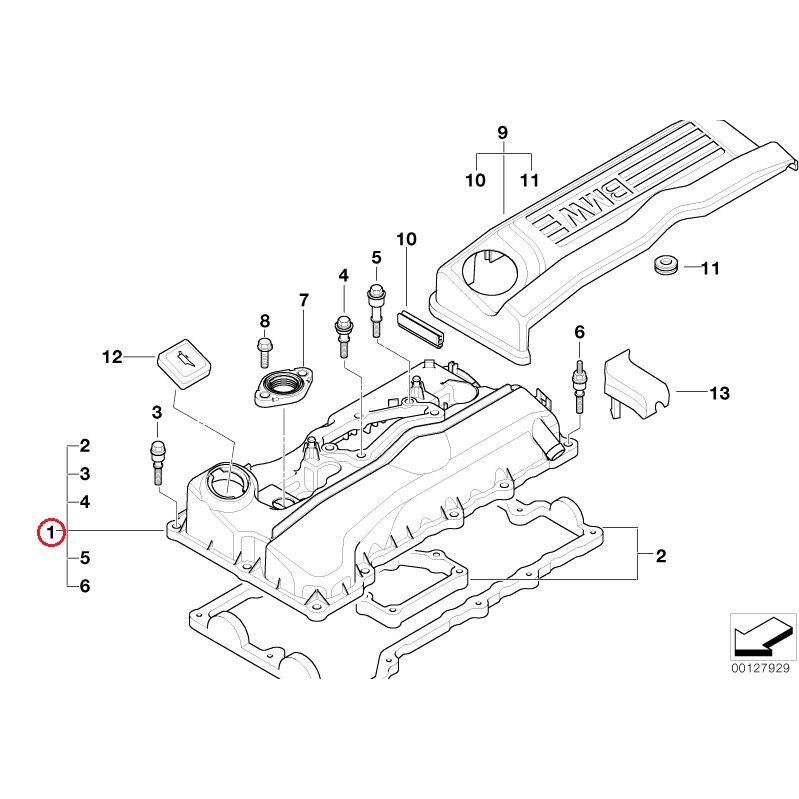 BMW 【febi bilstein】 シリンダーヘッドカバー [BMW,X1シリーズ,E84 / 11128645888 ...