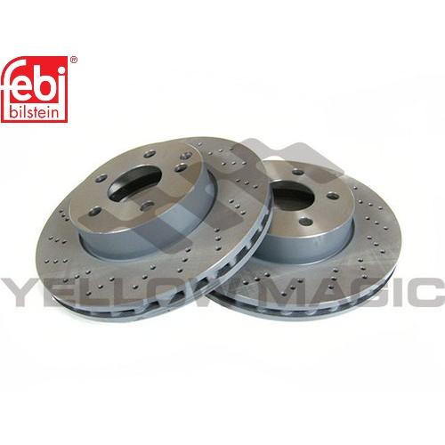 【Febi bilstein】 フロントコーテッドブレーキディスクセット [Benz,ベンツ,Cクラス,W204/S204/C204 ...