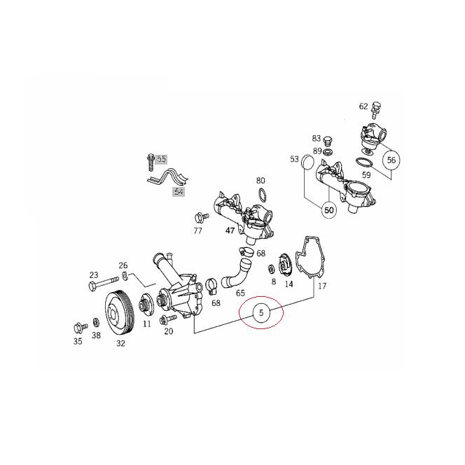 Mercedes-Benz 【Saleri SIL】 ウォーターポンプ [Benz,ベンツ,Cクラス,W202/S202 ...