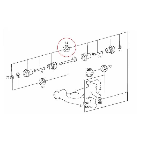 Mercedes-Benz 【febi bilstein】 ロワーアームブッシュセット(前期) [Benz,ベンツ,Cクラス,W201 ...
