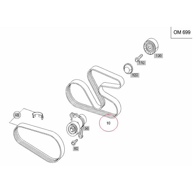 Mercedes-Benz 【CONTITECH】 V-ベルト 7PK2035mm [Benz,ベンツ,Sクラス,W221 ...